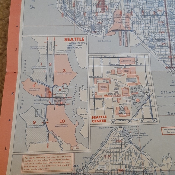 Other | Vintage 197s Maps Of Seattle | Poshmark